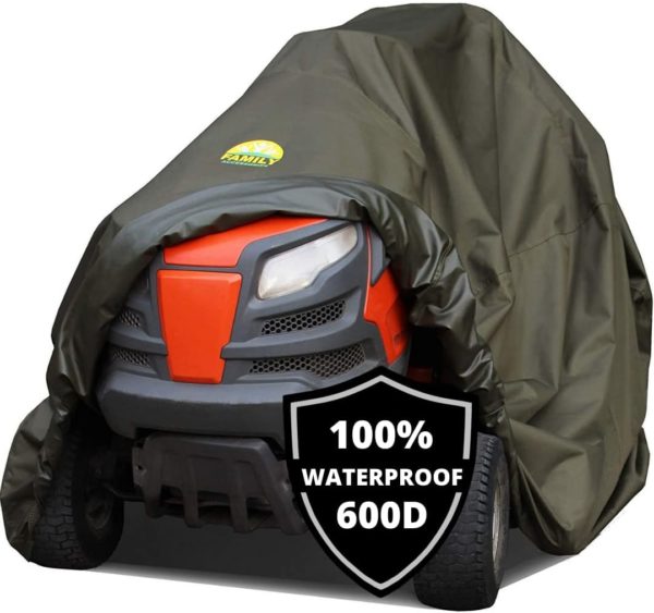 Waterproof Lawn Mower Cover for Outside – 600D UV-Resistant Riding ...